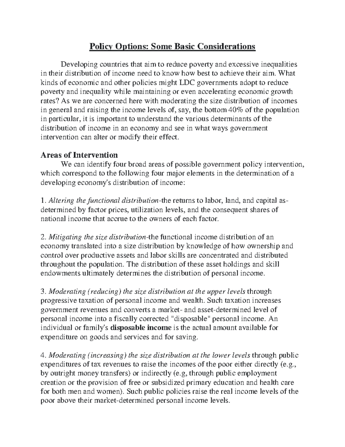 Week 11 - To inform - Policy Options: Some Basic Considerations ...