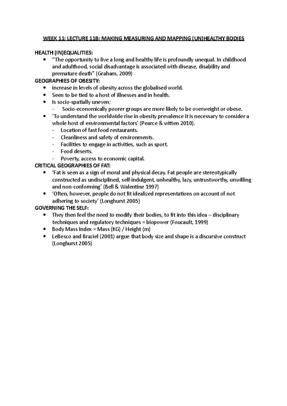 Week 11- Lecture 11A- Measuring:mapping unhealthy bodies - WEEK 11: LECTURE 11B: MAKING ...