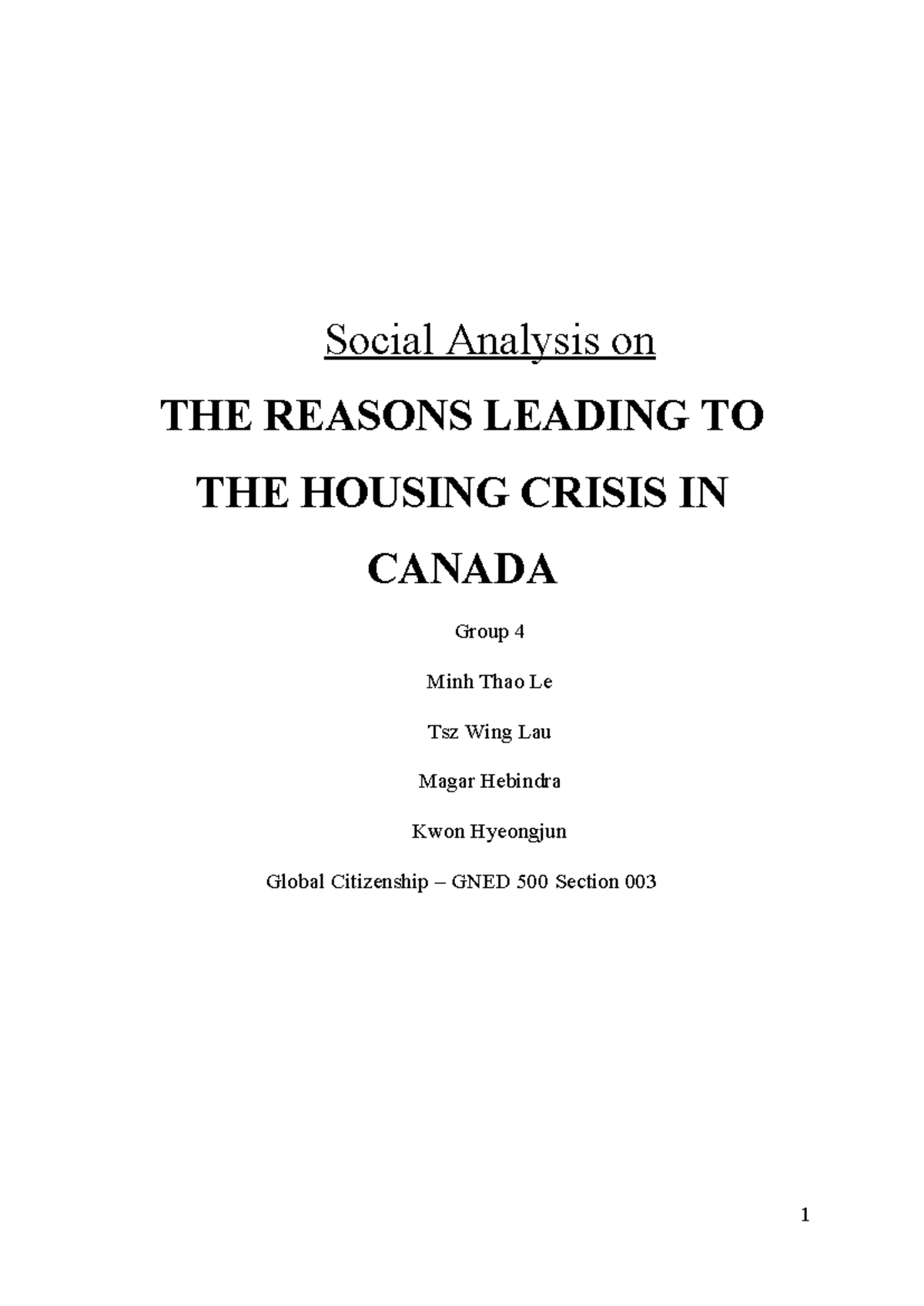 Social Analysis Project Group 4 - Social Analysis on THE REASONS ...