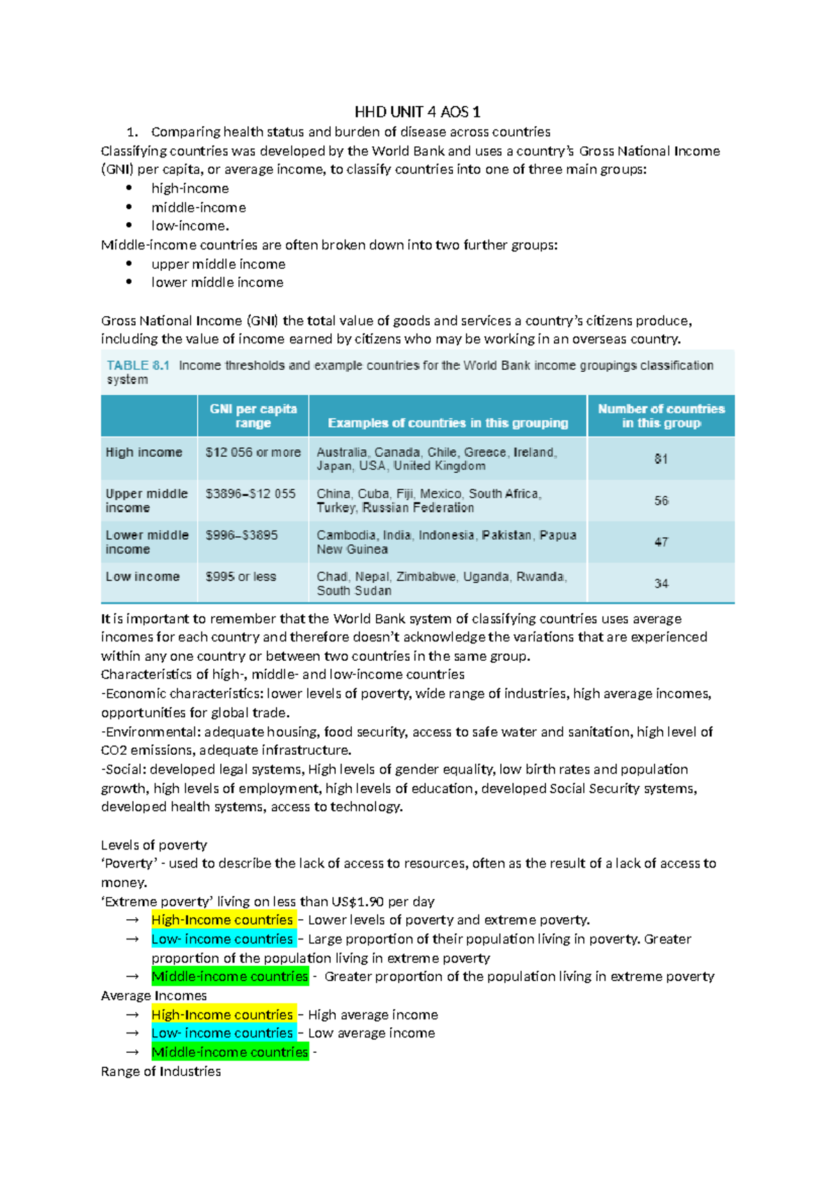 HHD UNIT 4 AOS 1 - HHD UNIT 4 AOS 1 - HHD UNIT 4 AOS 1 Comparing health ...