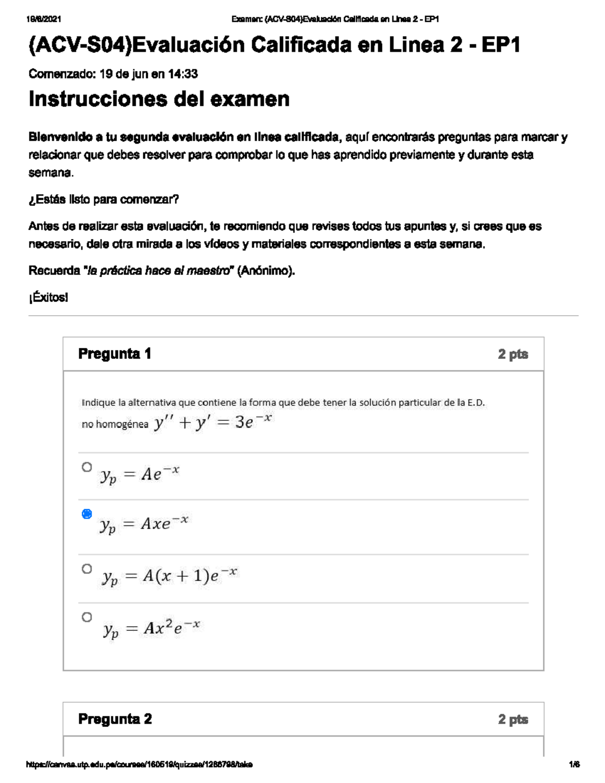 (ACV-S04)Evaluación Calificada en Linea 2 - EP1 Calculo para la toma de decisiones - Studocu