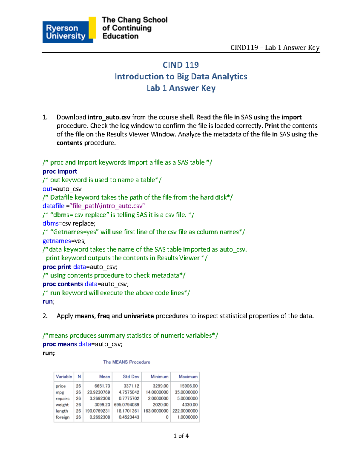 CIND119 Lab 1 Answer Key - CIND 119 Introduction to Big Data Analytics Lab 1 Answer Key Download ...