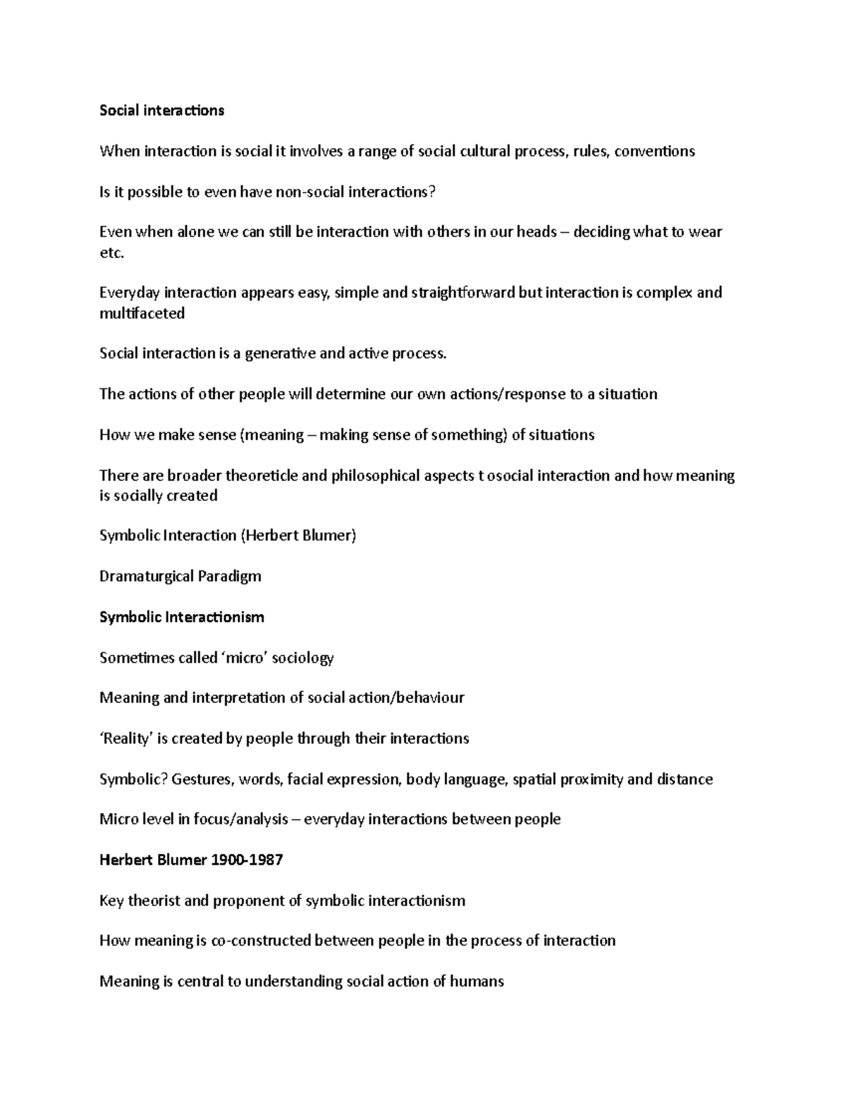 Social interactions - Lecture 2 - Social interactions When interaction ...