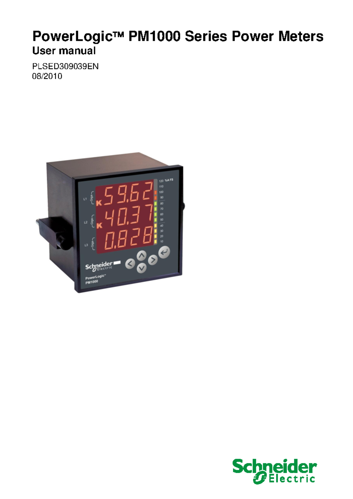 EN PM1000 1200 - plc - PowerLogic PM1000 Series Power Meters User ...
