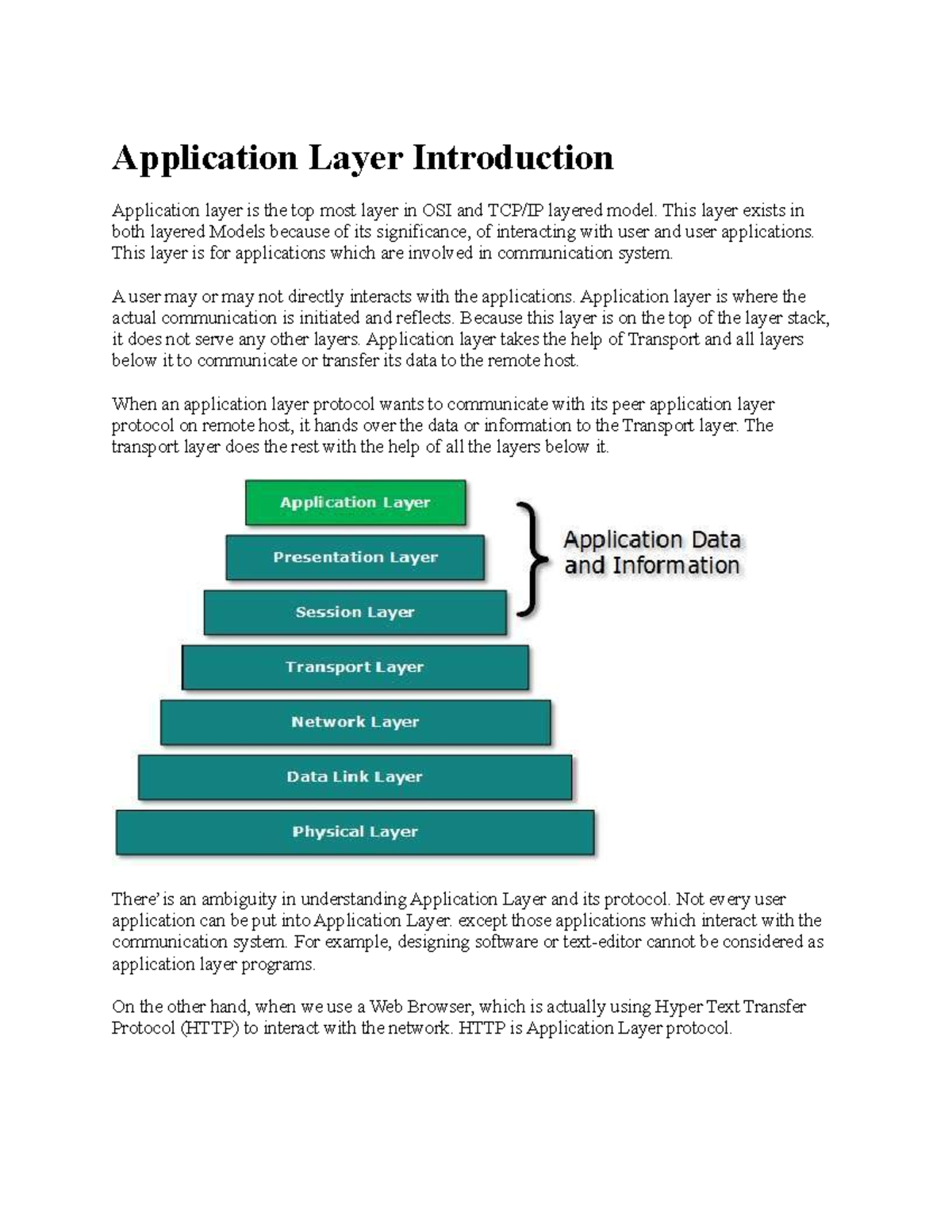 CN Module-5 - CN-5 - Application Layer Introduction Application layer is the top most layer in ...