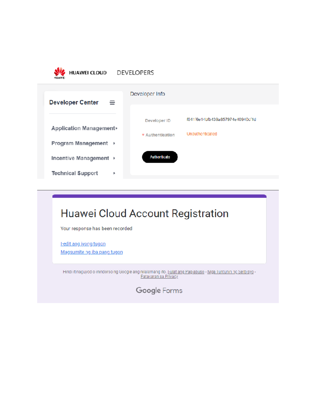 Doc1 - asd - HUAWEI CLOUD DEVELOPERS HUAWEI Developer Info Developer Center Developer ID - Studocu