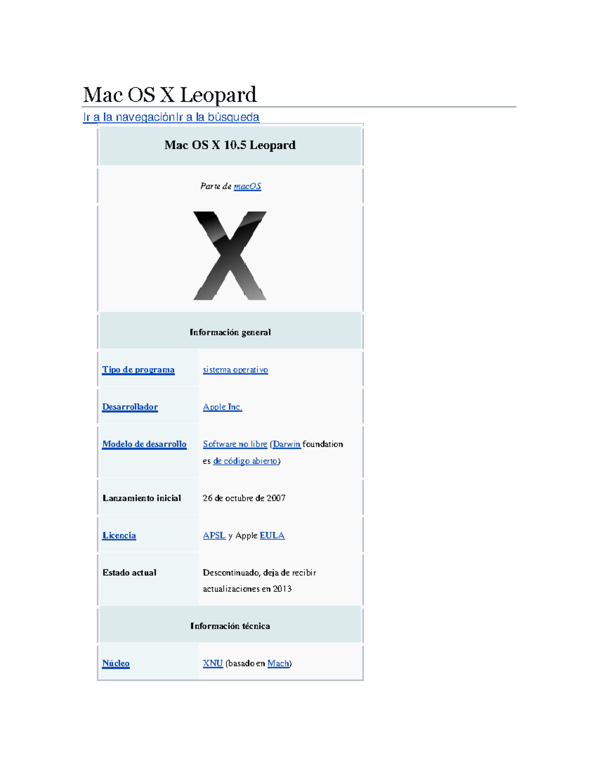 Mac OS X Leopard - Lecture notes 1 - Mac OS X Leopard Ir a la ...