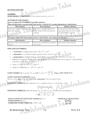EST I (Oct 2020) - Math Test (1) with Ans - EST I – Math Student’s Name ...