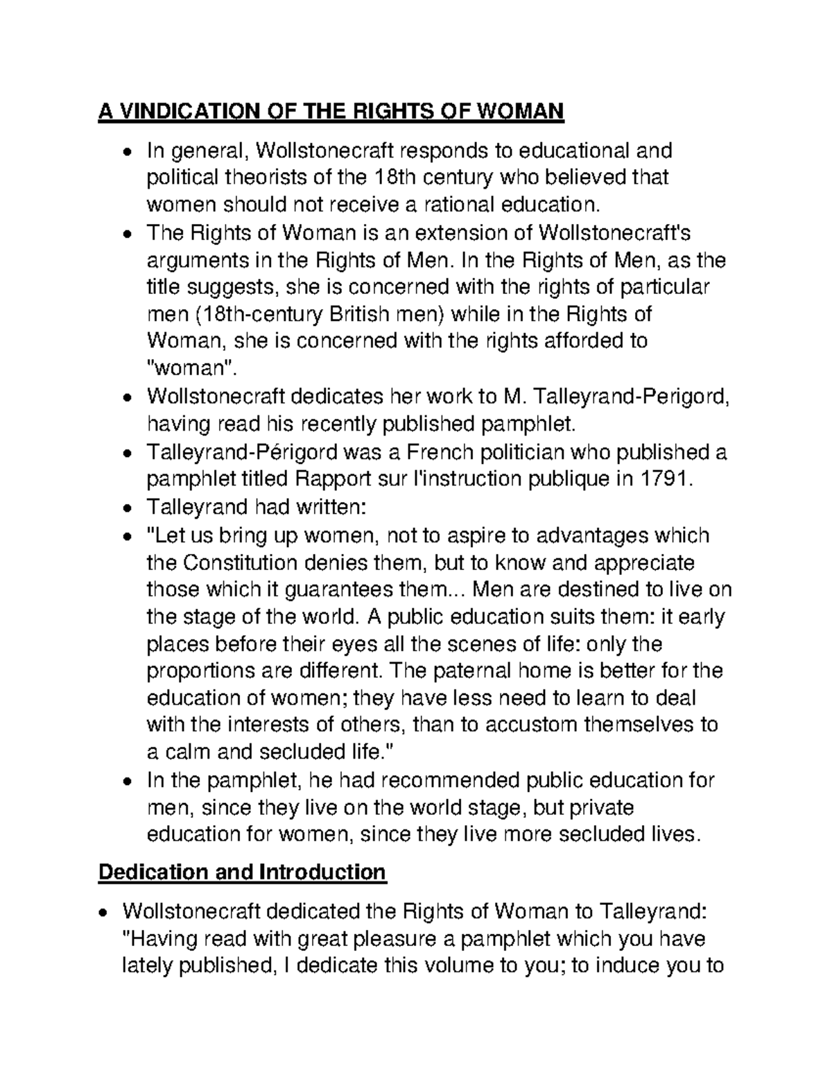 A Vindication OF THE Rights OF Woman - A VINDICATION OF THE RIGHTS OF ...