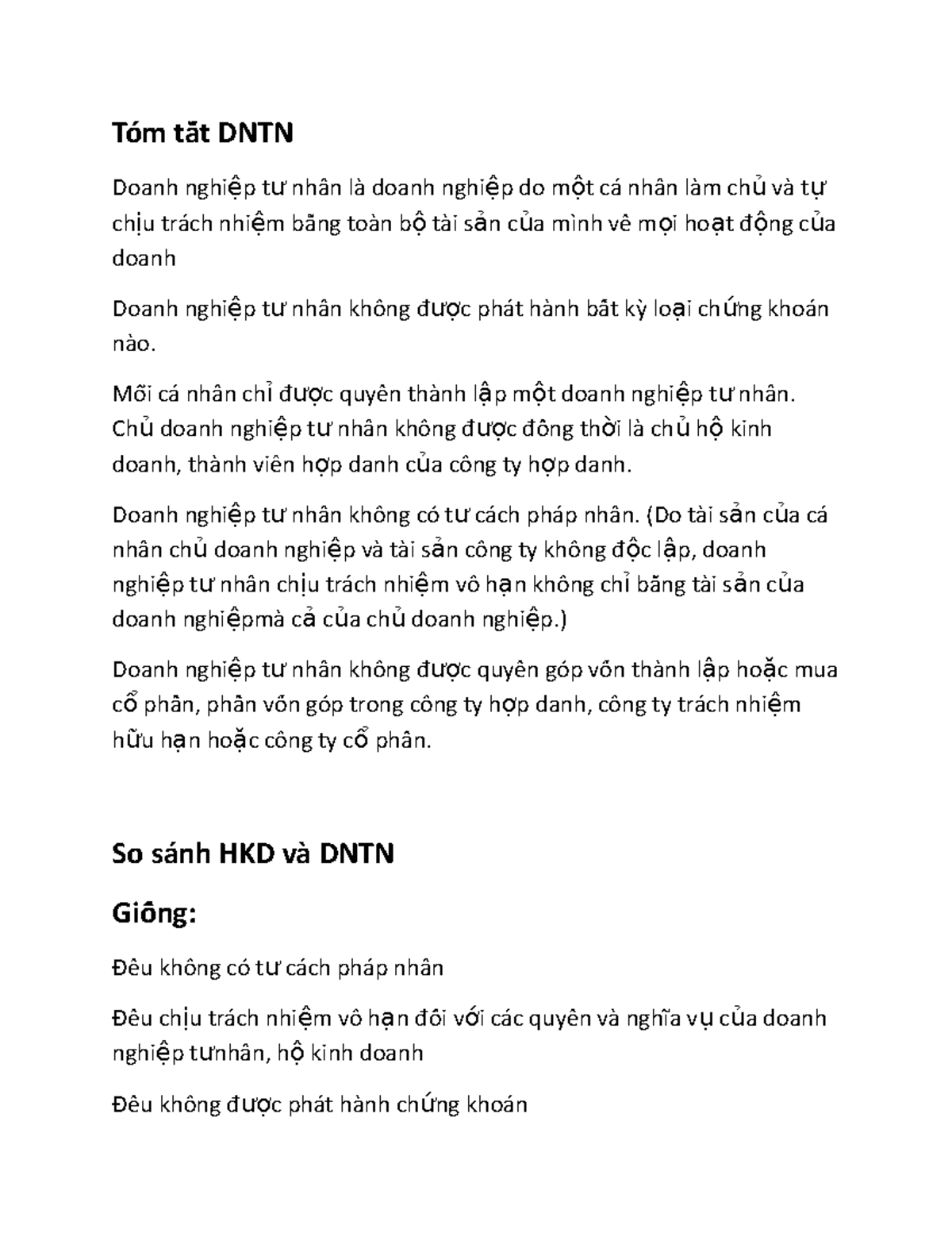 jjmk,l,kmjnhnjmkn - Tóm tắắt DNTN Doanh nghi ệp t ư nhân là doanh nghi ệp do m ột cá nhân làm ch ...