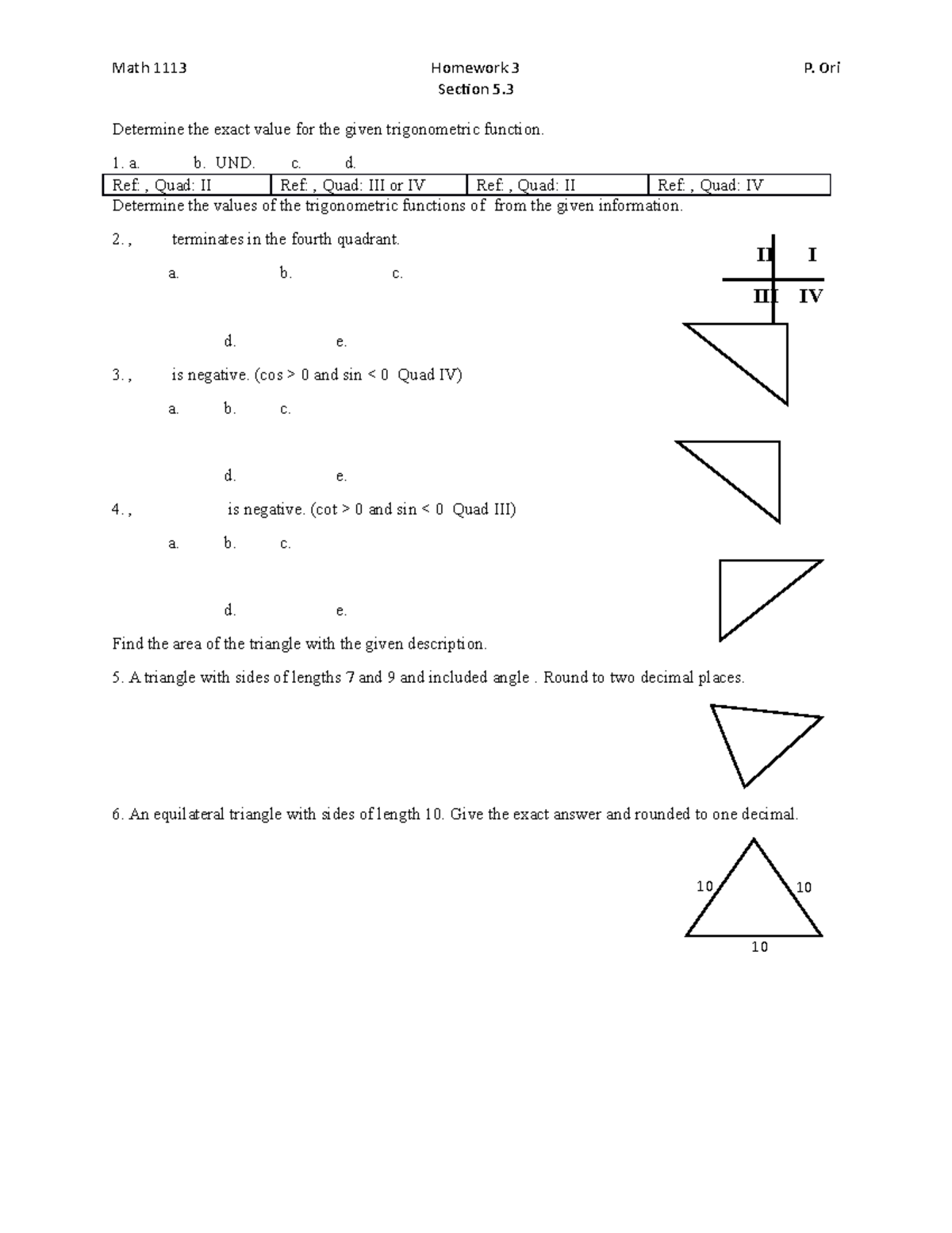 Homework 3 Solutions - solution - Math 1113 Homework 3 P. Ori Section 5 ...