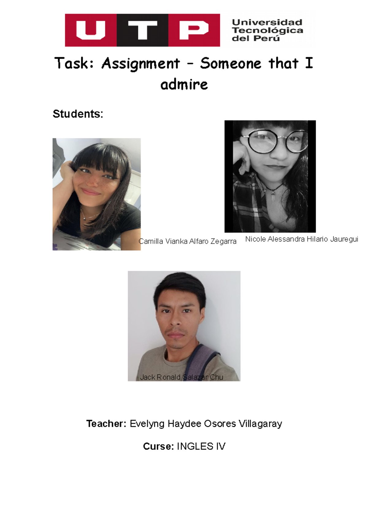 WEEK 7 - Someone that I admire - Task: Assignment – Someone that I ...