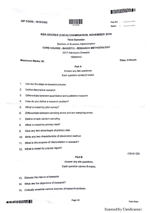 Research Methodology 2021 - QP CODE: 21100442 Reg No ...