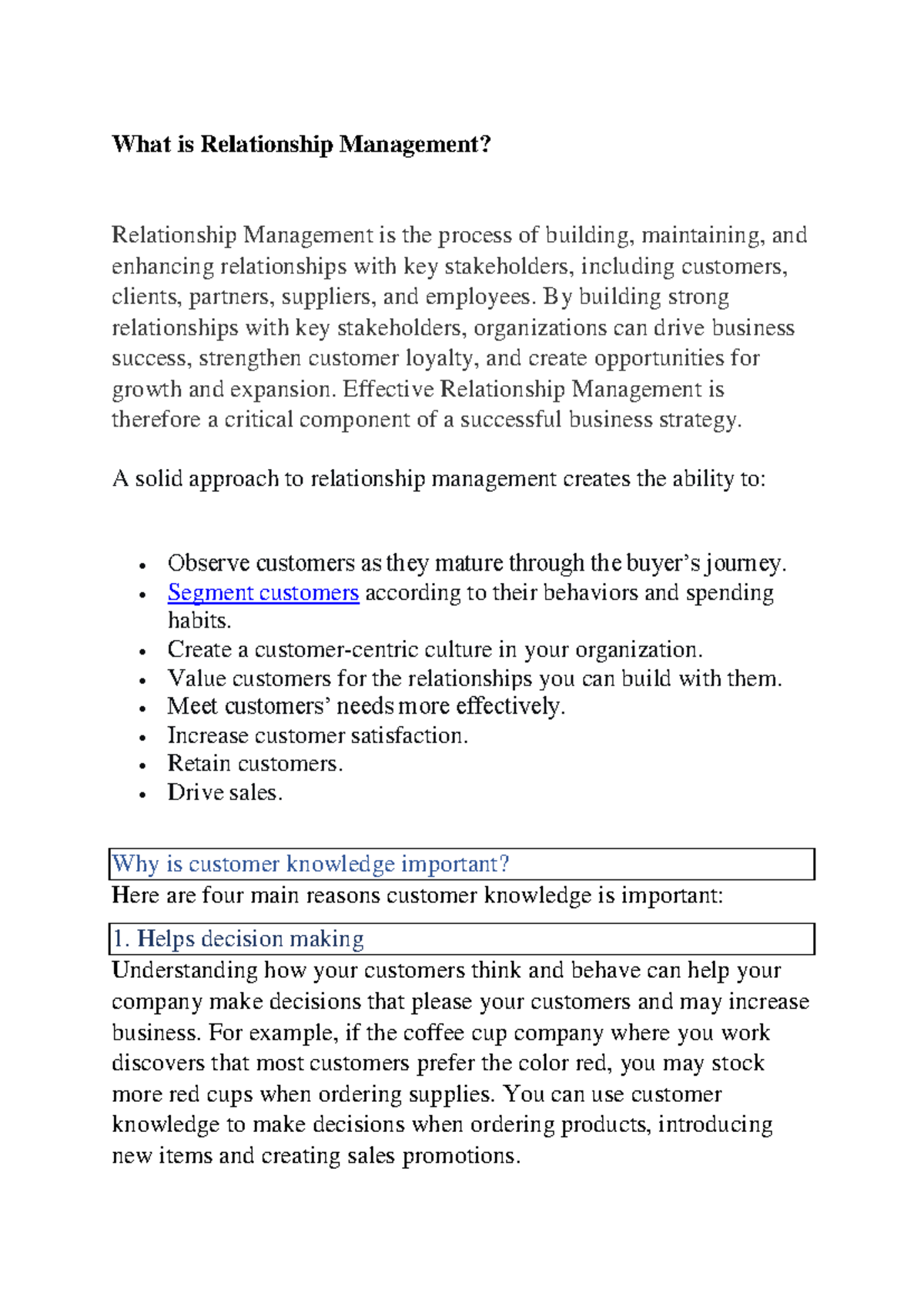 Relationship Management - What is Relationship Management? Relationship ...