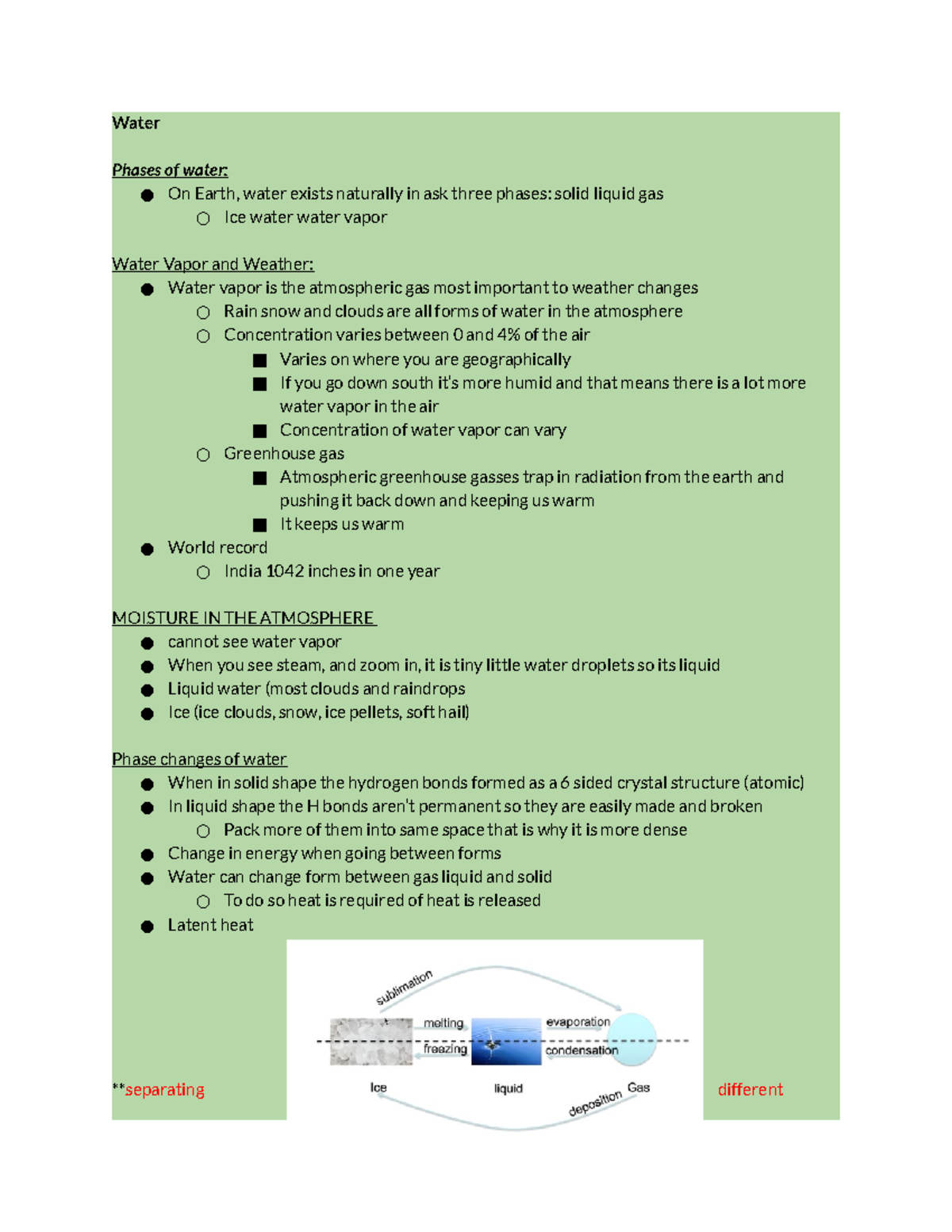 Week 1 lecture 3 (water) - Water Phases of water: On Earth, water ...