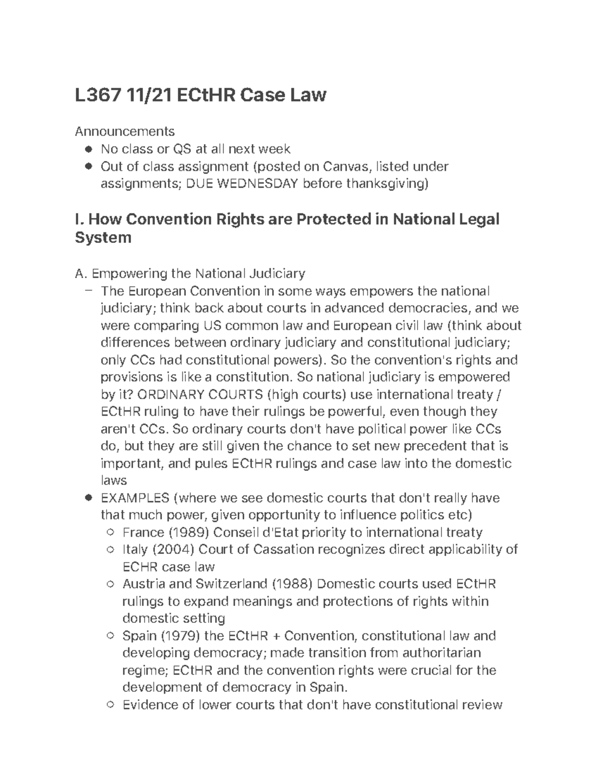 L367 11:21 ECt HR Case Law - – L367 11/21 ECtHR Case Law Announcements ...