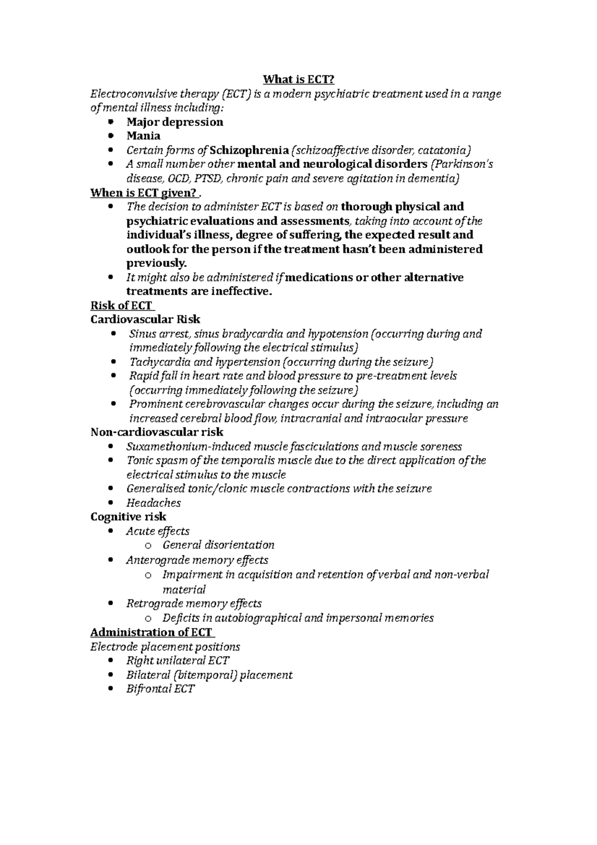 ECT - teaching a colleague 370 - What is ECT? Electroconvulsive therapy ...