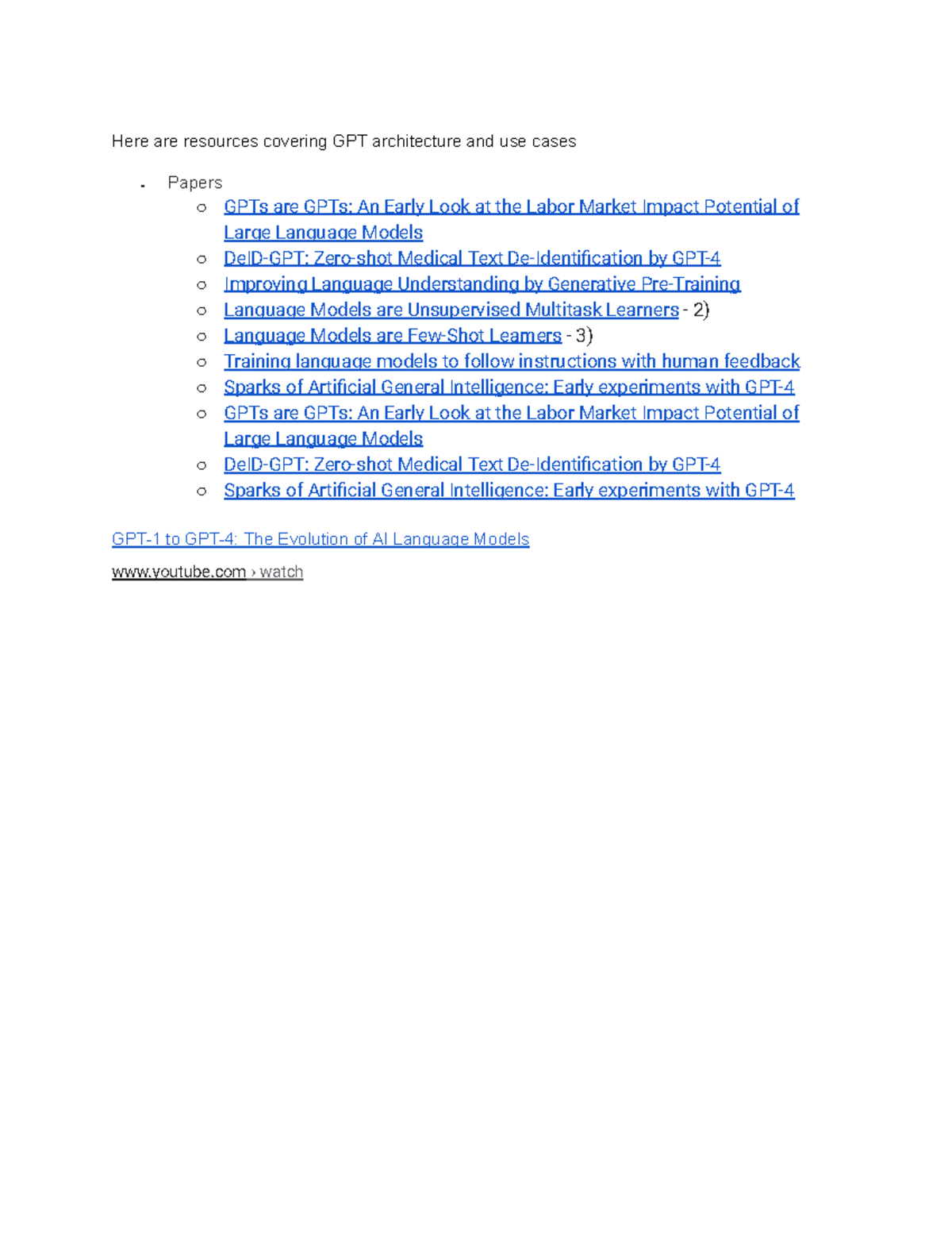 Resources GPT architecture - Here are resources covering GPT ...