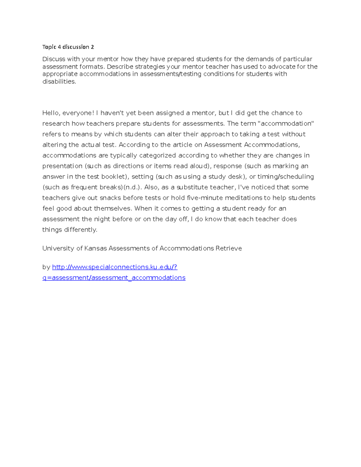 Topic 4 discussion 2. spd 531 - SPD-200 - GCU - Studocu