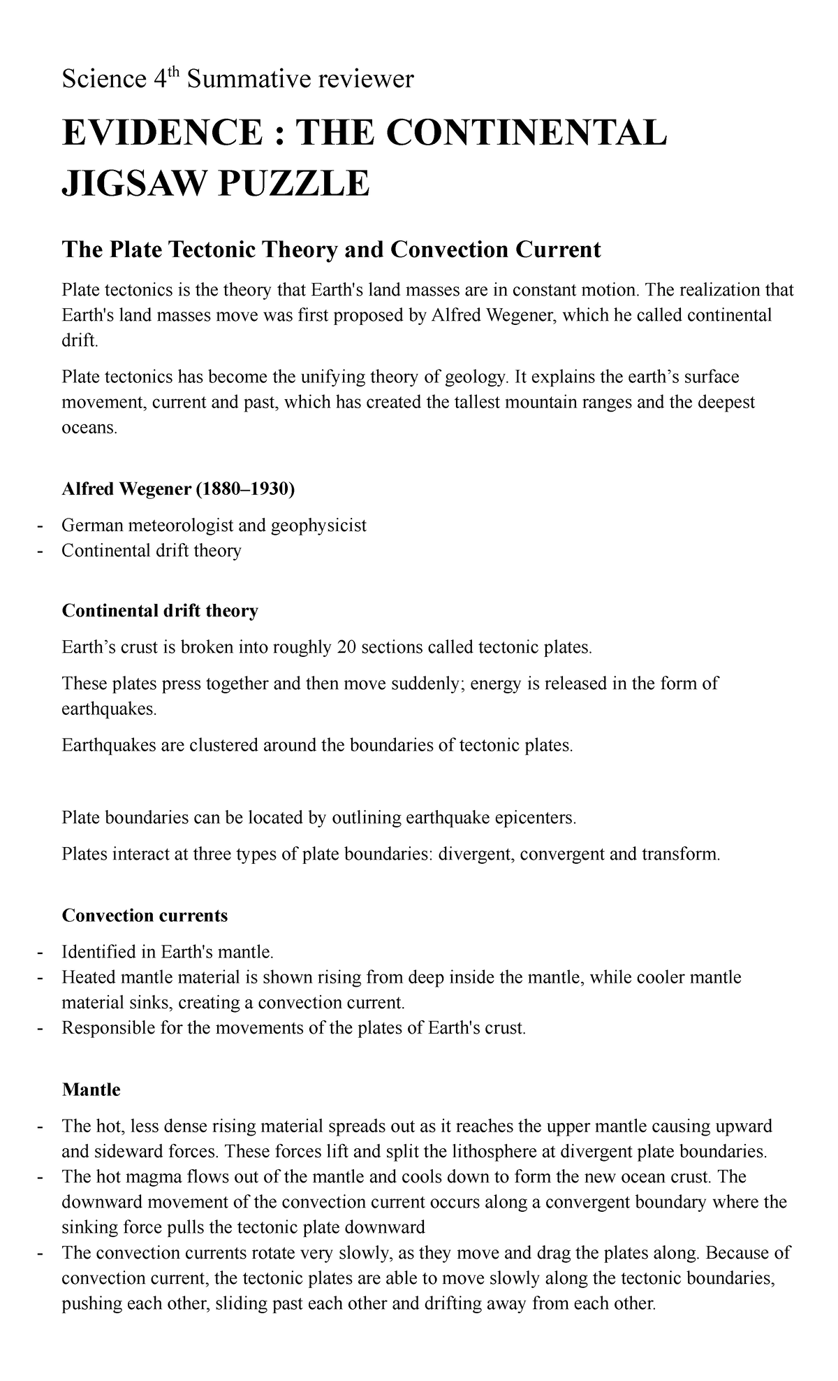Science 4th Summative reviewer - Science 4 th Summative reviewer ...