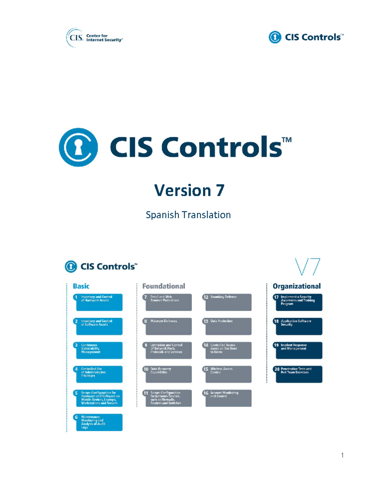 CIS Controls Version 7 Spanish - Version 7 Spanish Translation CIS ...