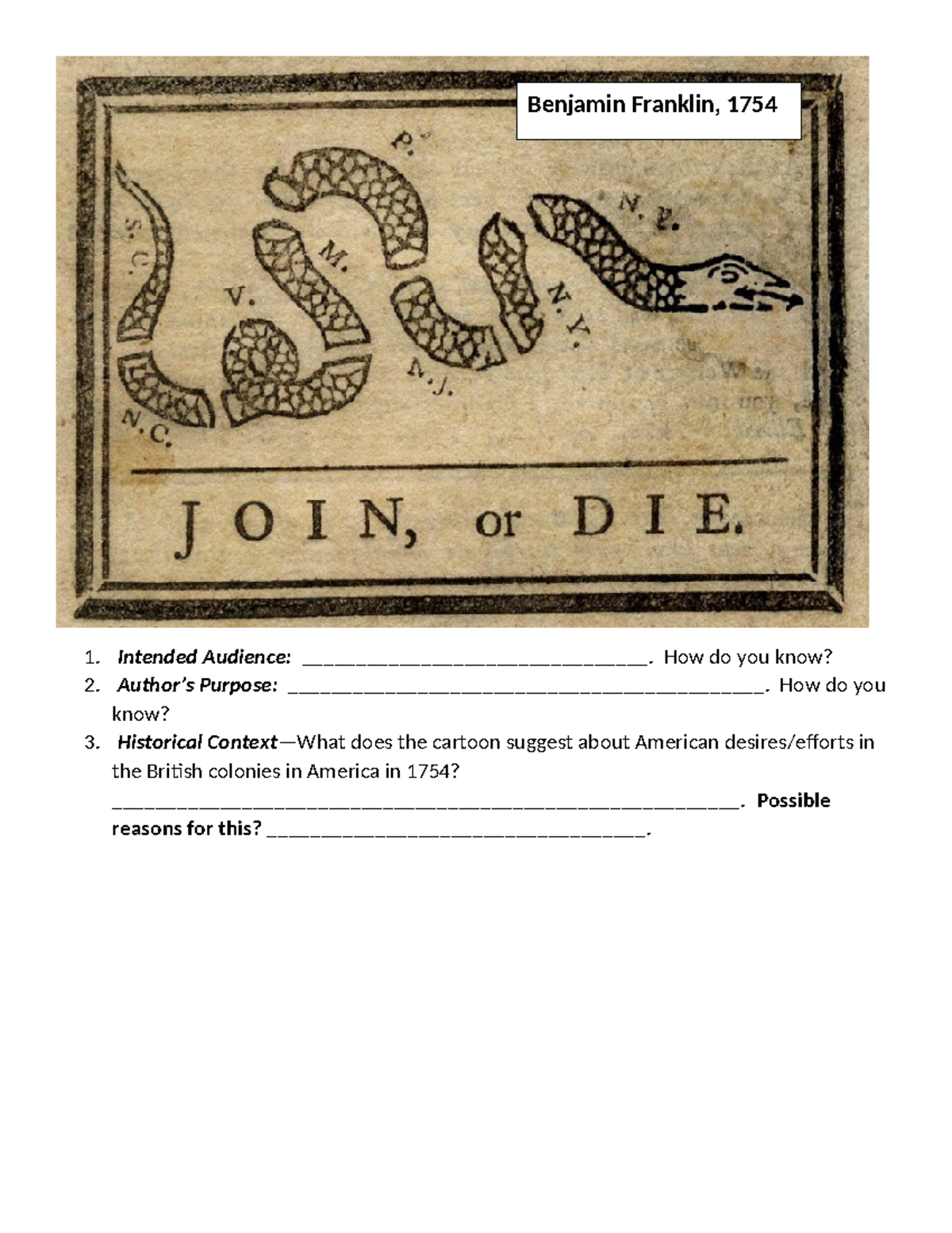 Join or die analysis 2024 - Intended Audience ...