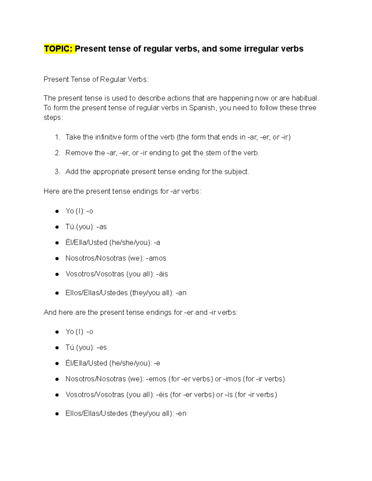 week-5-lecture-study-notes-topic-present-tense-of-regular-verbs-and