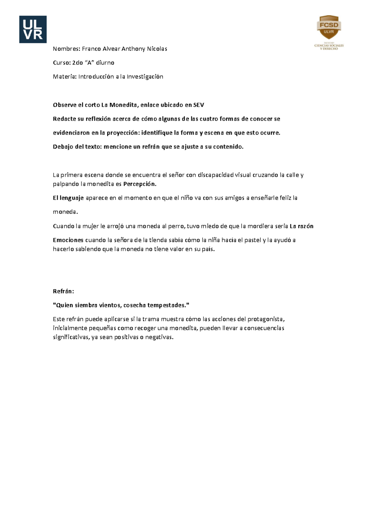 Franco Alvear Anthony - ´practicas - Nombres: Franco Alvear Anthony ...