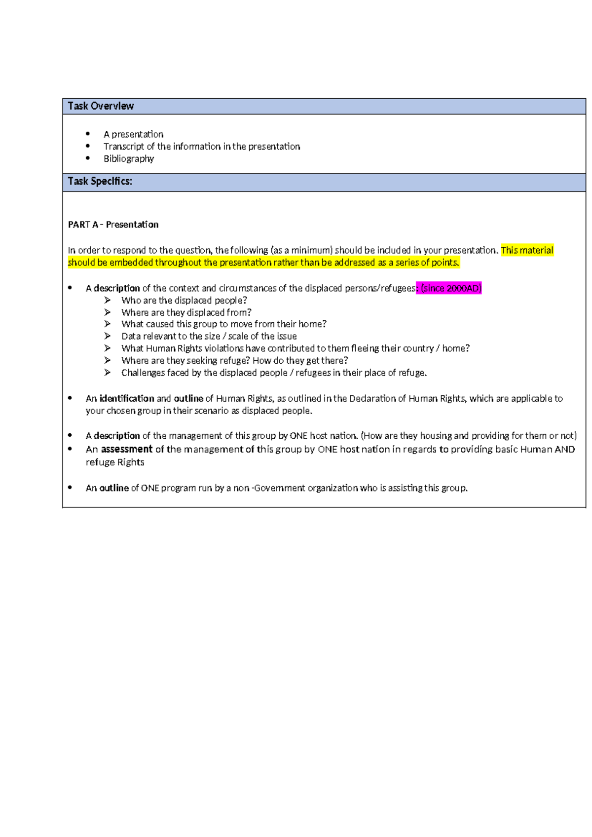 Geo Script - geo - Task Overview A presentation Transcript of the information in the - Studocu