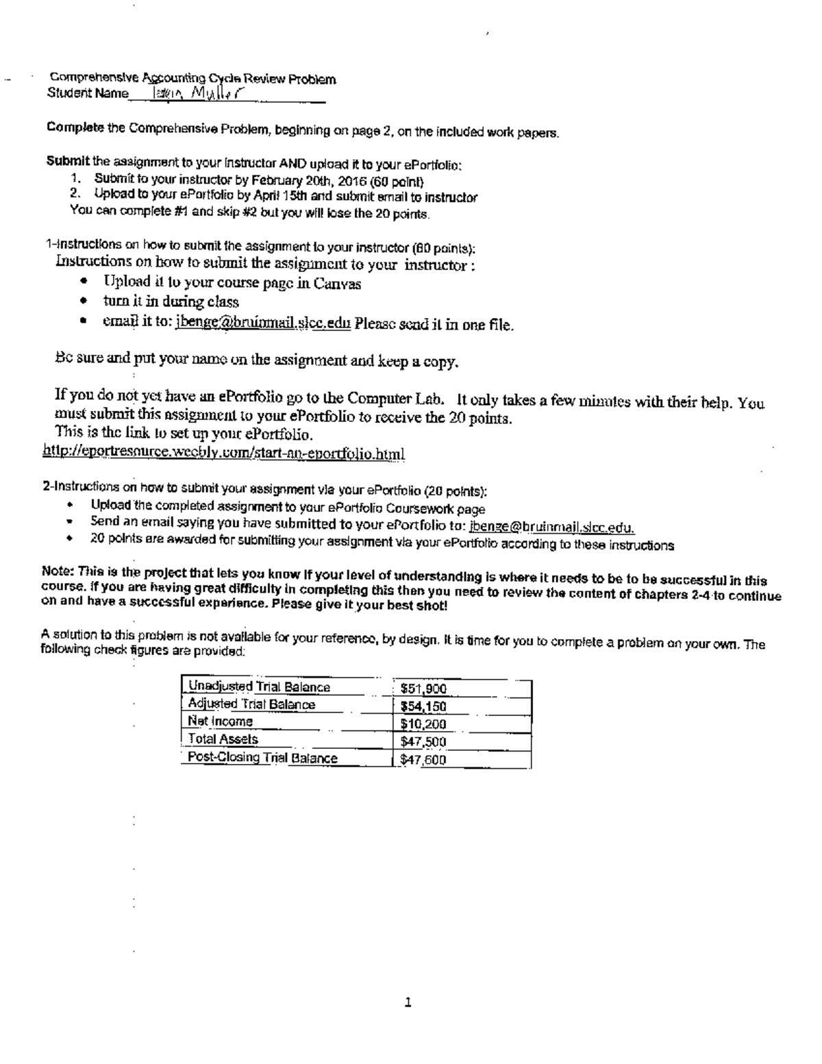 Comprehensive accounting cycle review problem part 1 - BS accountancy ...