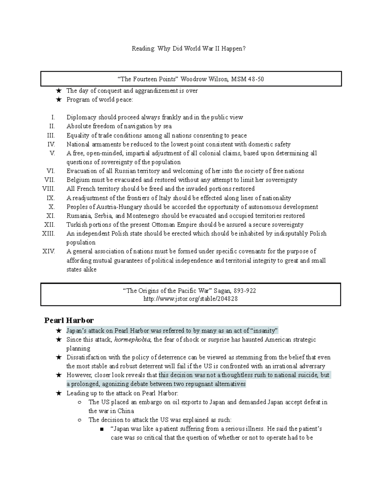 Reading Why Did World War II Happen - Reading: Why Did World War II ...