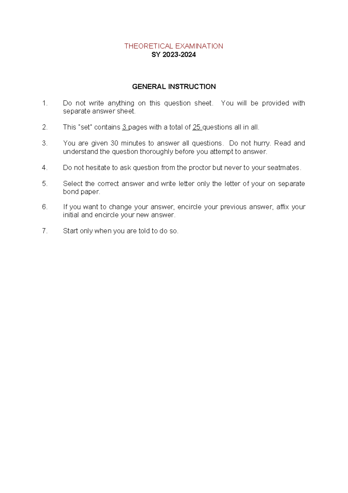 Inbound 7892612345895356299 - THEORETICAL EXAMINATION SY 2023- GENERAL ...