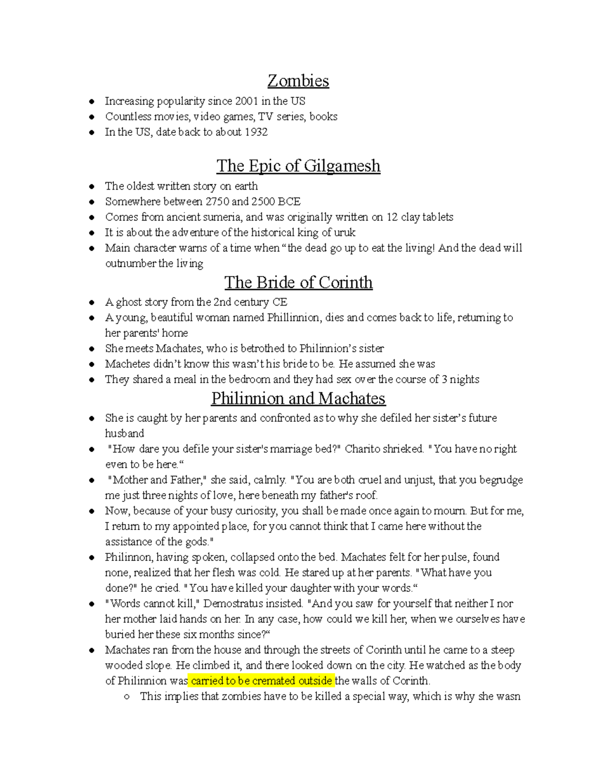 History of Zombies Notes - Zombies Increasing popularity since 2001 in ...