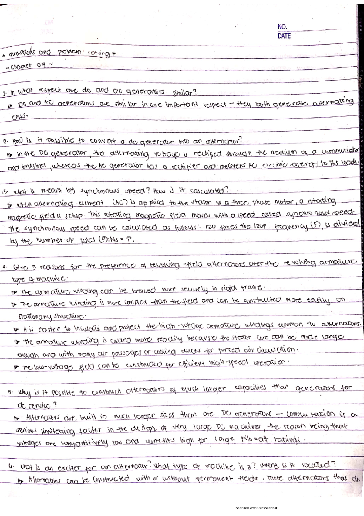 DC and AC Machinery - Mechanical Engineering - NVSU - Studocu