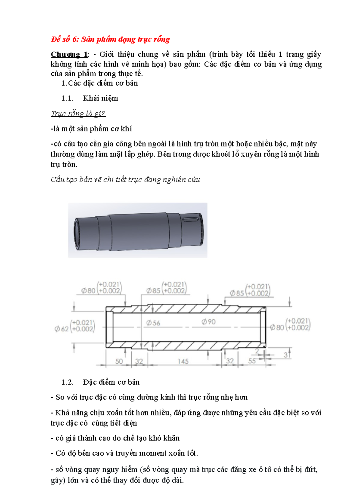 Chương 1 - dfsaf - Đề số 6: Sản phẩm dạng trục rỗng Chương 1: - Giới ...