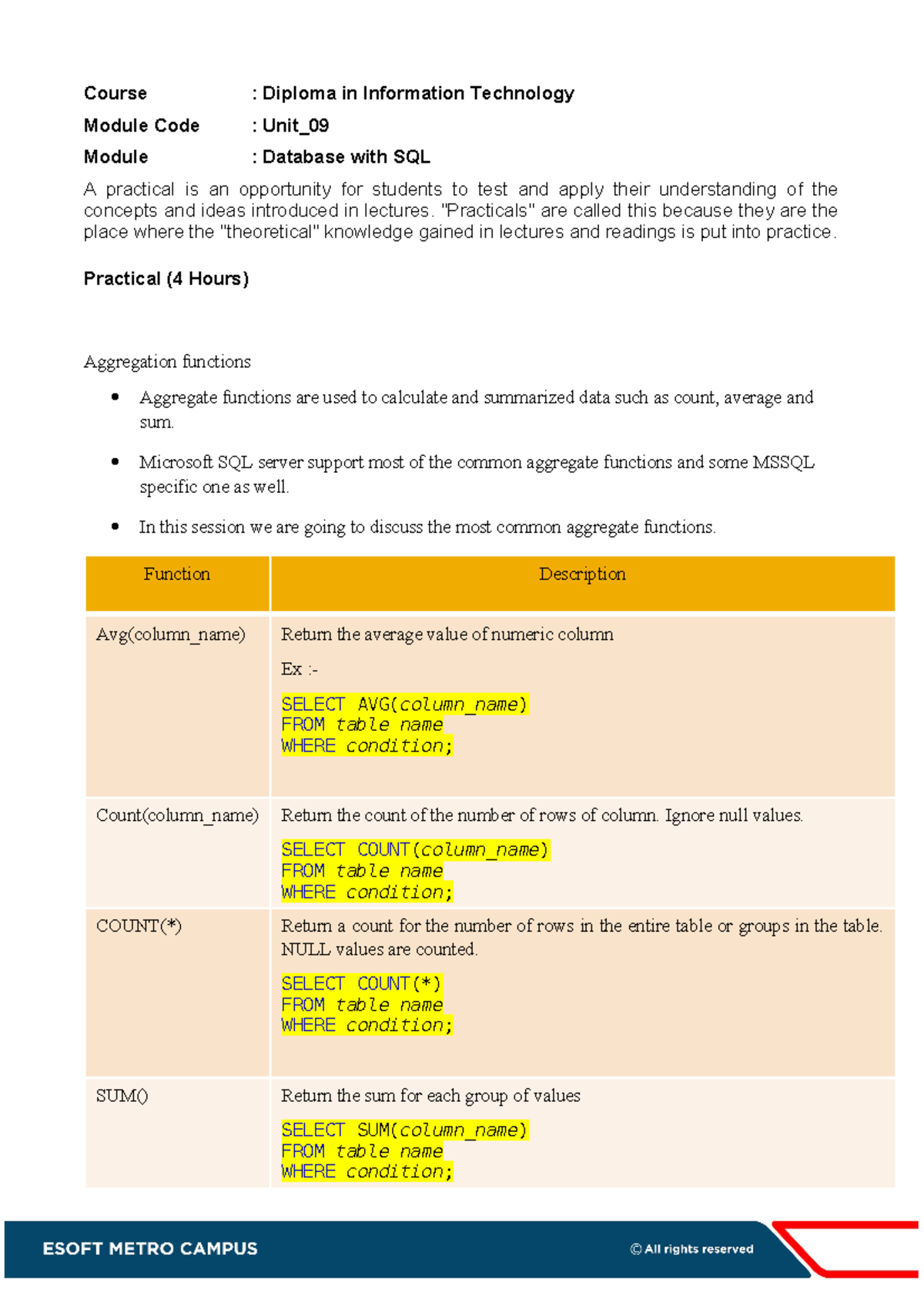 948-1659521625857-Practical 9 - Page 1 Course : Diploma in Information Technology Module Code ...