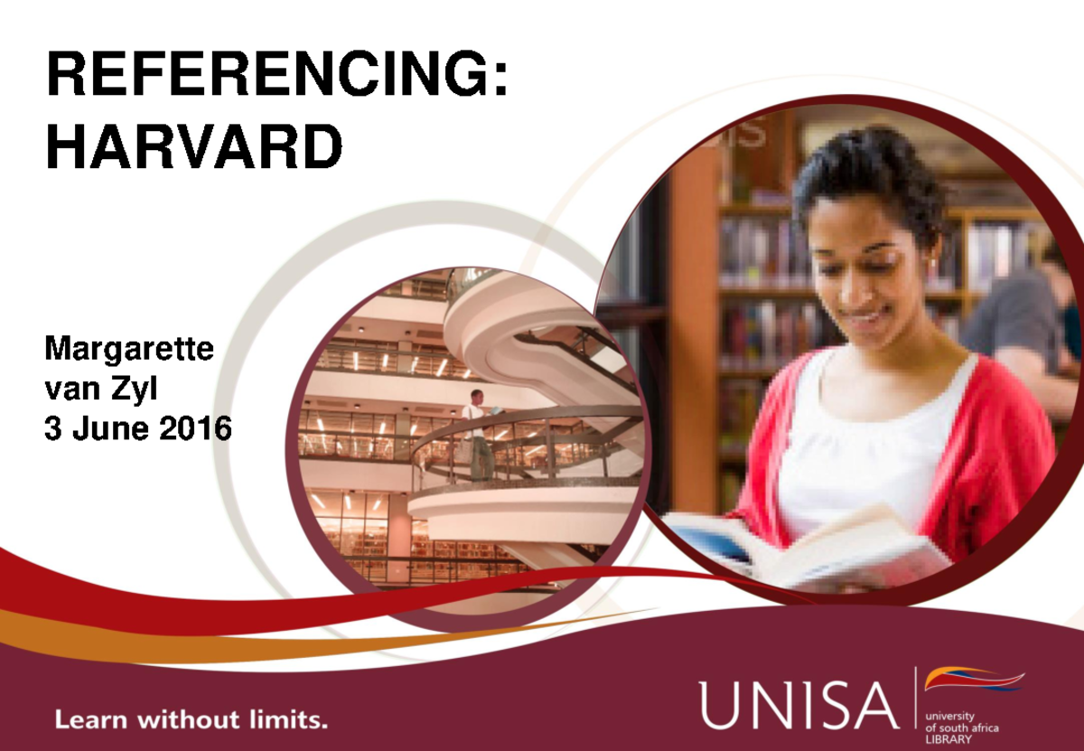Harvard Referencing PDF Jul 2016 - REFERENCING: HARVARD Margarette van ...