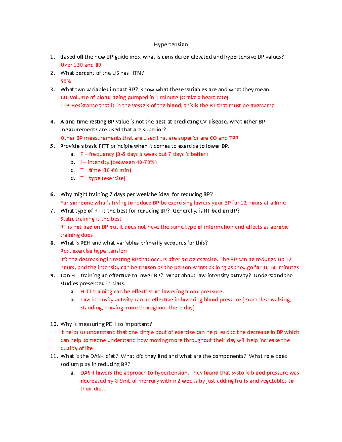 Hypertension - Study guide it was not that hard - Hypertension Based ...