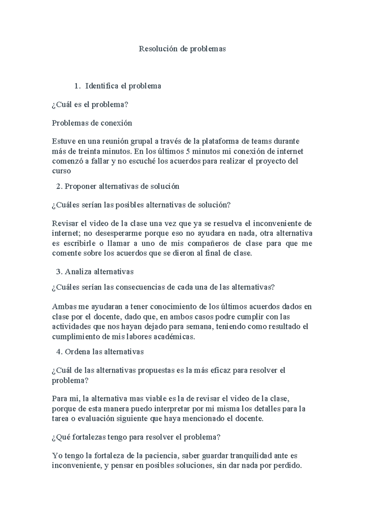 IVU Actividad 11 - Resolución de problemas Identifica el problema ¿Cuál ...