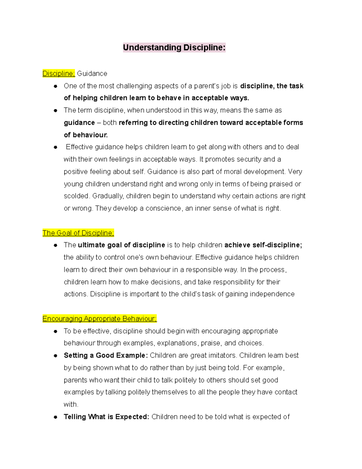 Understanding Discipline - Understanding Discipline: Discipline ...