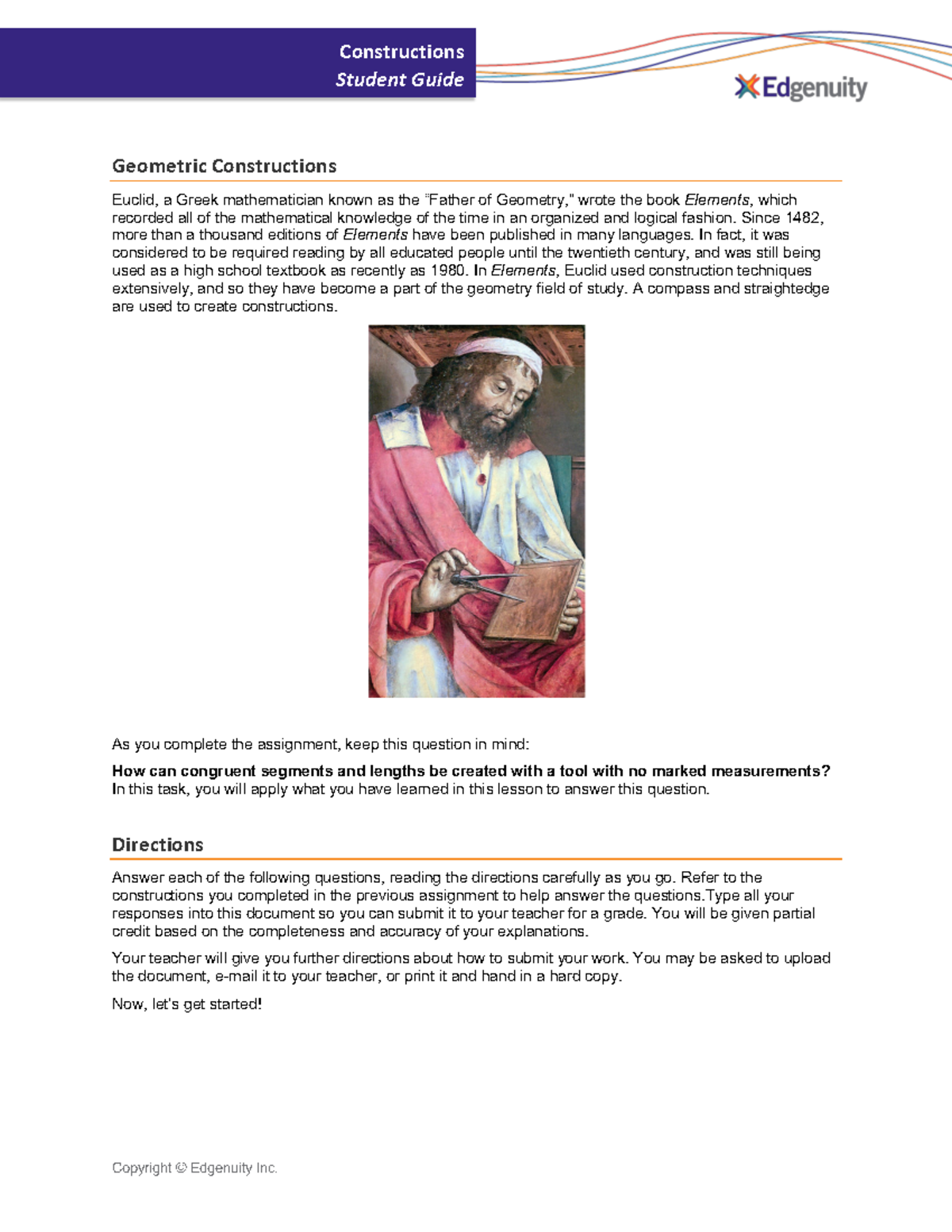 2023 school year first math performance task - Constructions Student ...