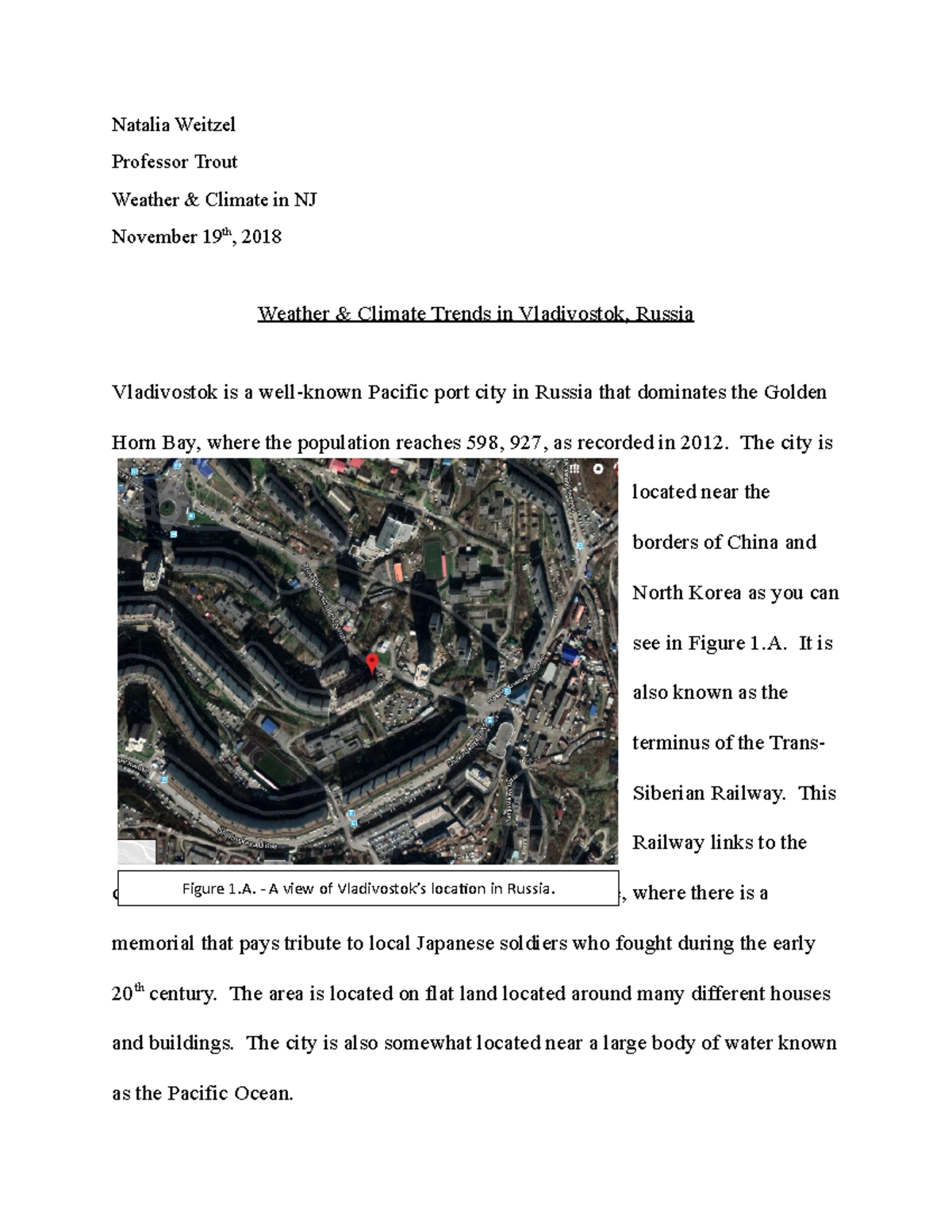 Weather and Climate Final Project - Natalia Weitzel Professor Trout ...