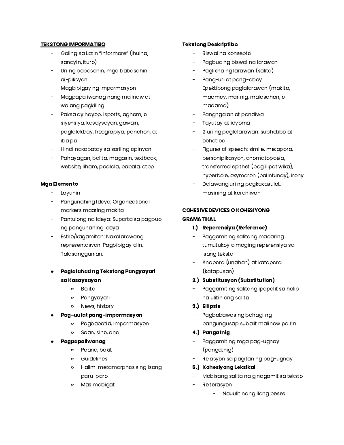 Pagbasa at Pagsusuri (Third Quarter) - TEKSTONG IMPORMATIBO Galing sa ...