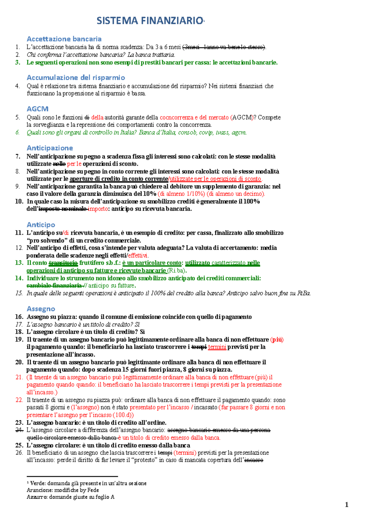 Sistema finanziario - Appunti prof Caggia - SISTEMA FINANZIARIO 1 ...