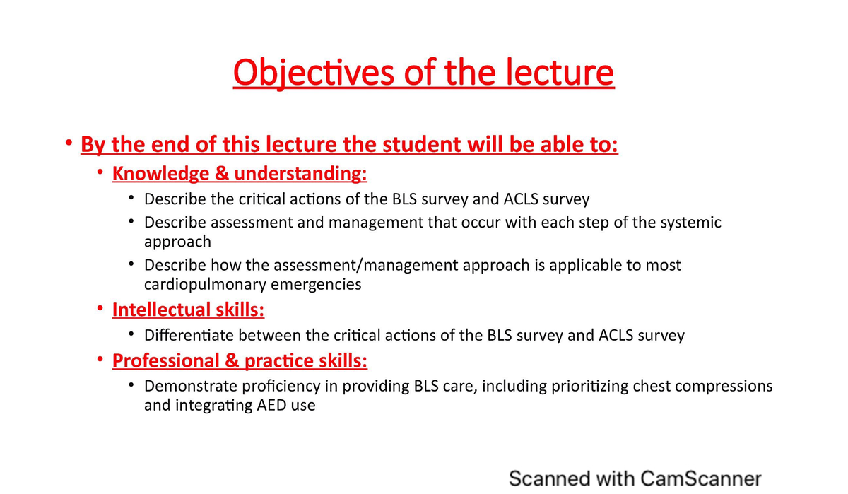 2- The systematic approach using the BLS - First Aid - Studocu