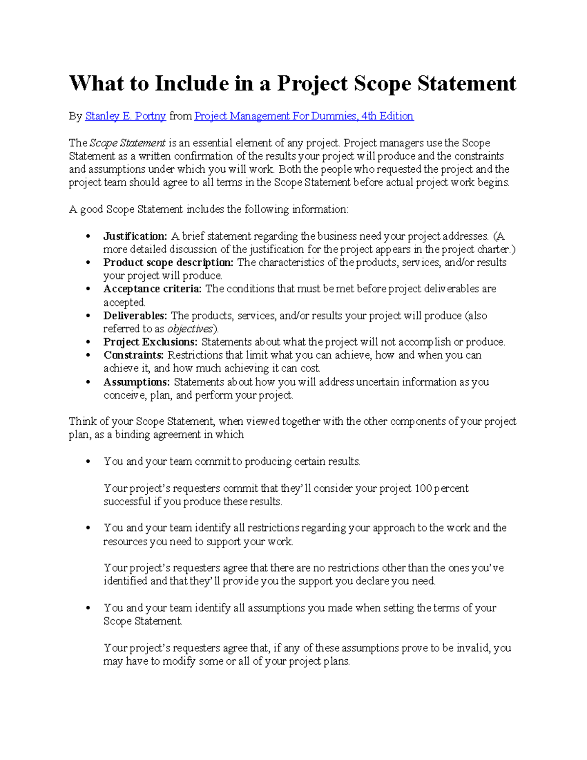 209360042 Project Scope Statement - What to Include in a Project Scope ...