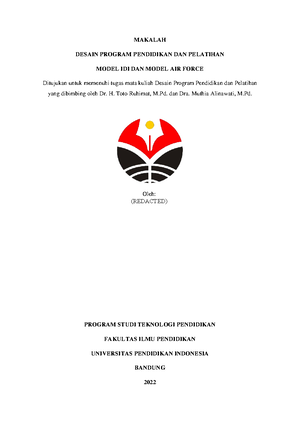 Feldman 1996 - desain model penelitian - Kita berada di era perubahan dan gejolak dalam ...