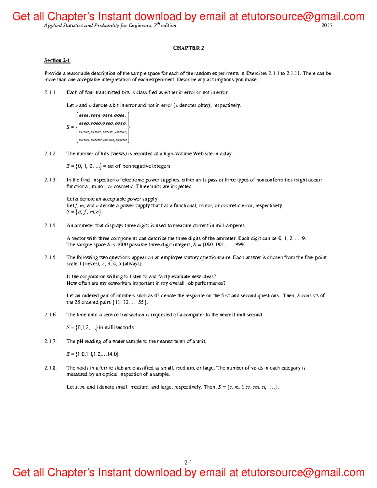 Solutions Manual For Applied Statistic and Probability for Engineers ...