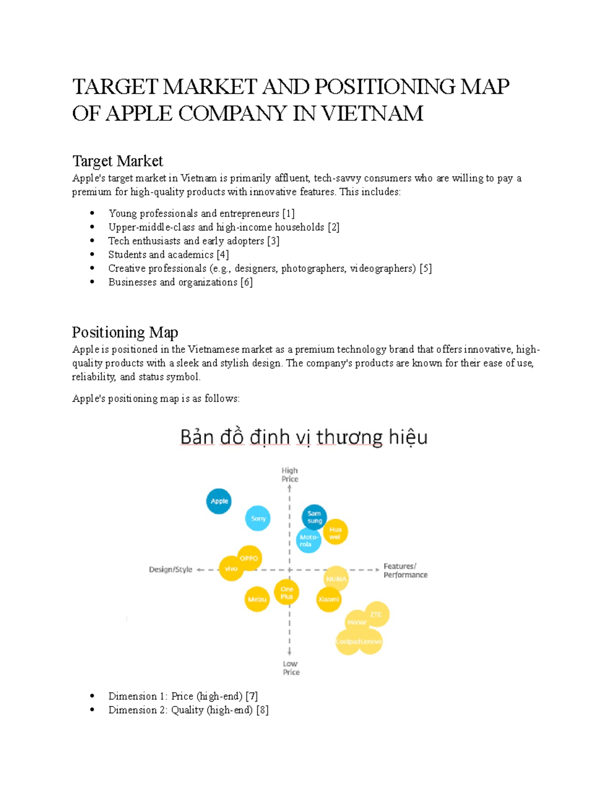 Target Market AND Positioning MAP OF Apple Company IN Vietnam (final ...