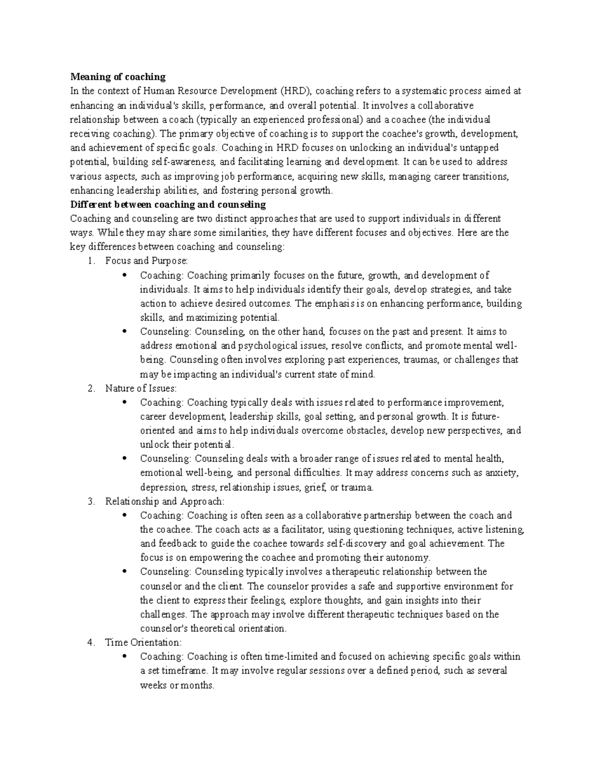 Coaching - Meaning of coaching In the context of Human Resource ...